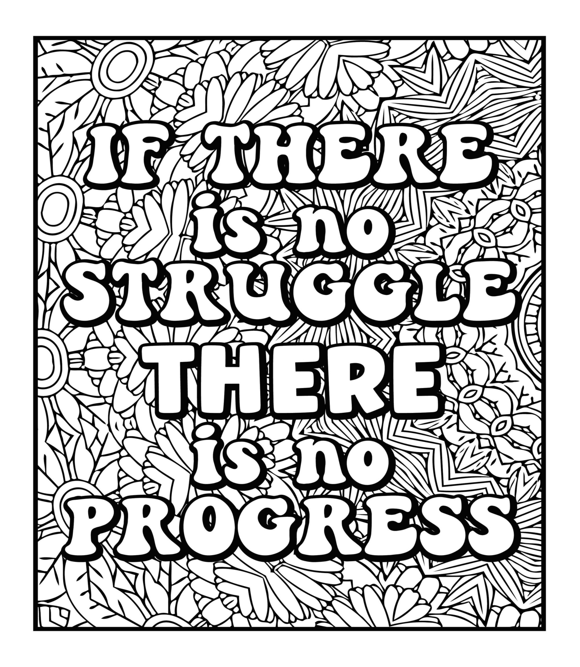 Motivational Quotes Coloring Book for Adults and Teens, Mandala ...