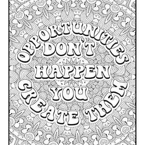 Motivational Quotes Coloring Book for Adults and Teens, Mandala ...