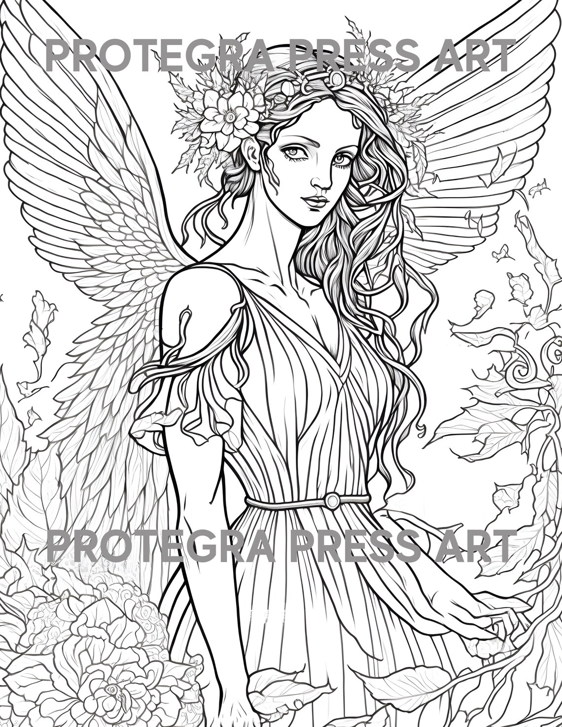 Magical Fairyland Coloring Book, Fantasy Coloring Pages, Coloring Book ...