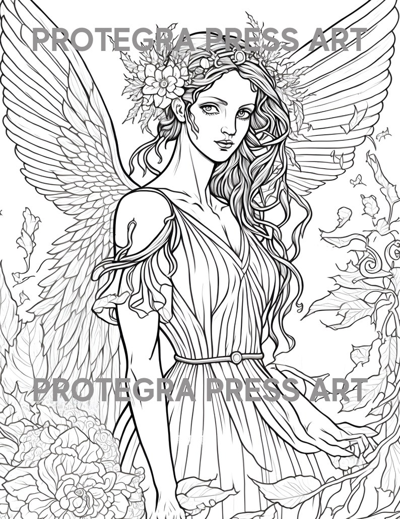 Magical Fairyland Coloring Book, Fantasy Coloring Pages, Coloring Book ...