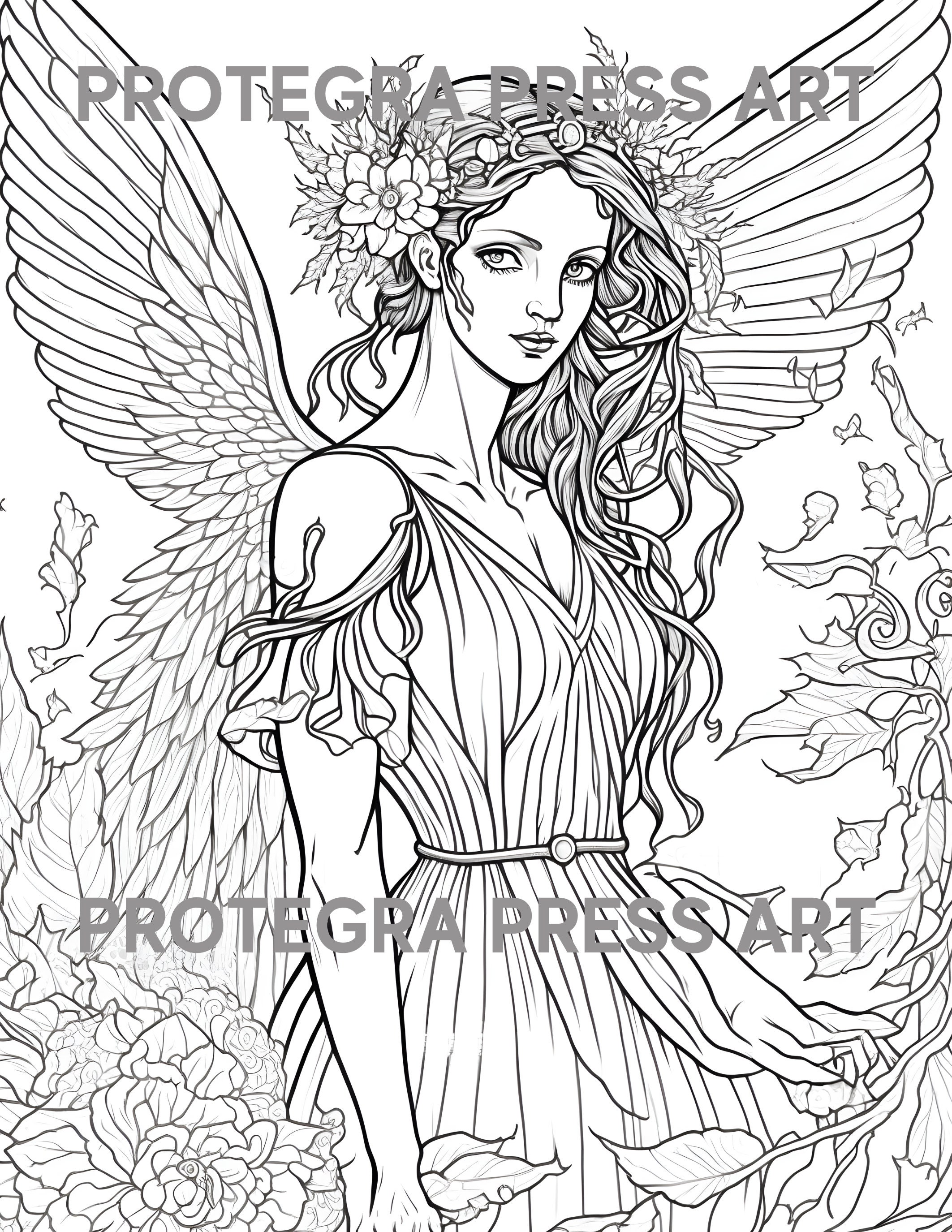 Magical Fairyland Coloring Book, Fantasy Coloring Pages, Coloring Book ...