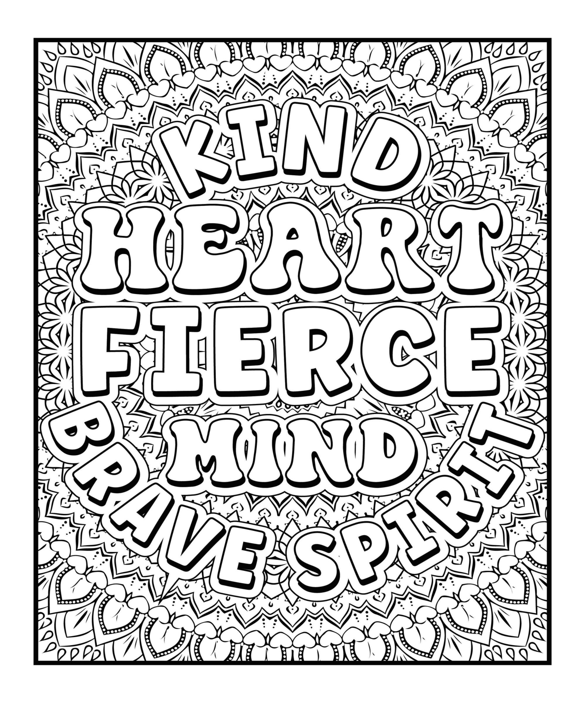 Motivational Quotes Coloring Book for Adults and Teens, Mandala ...