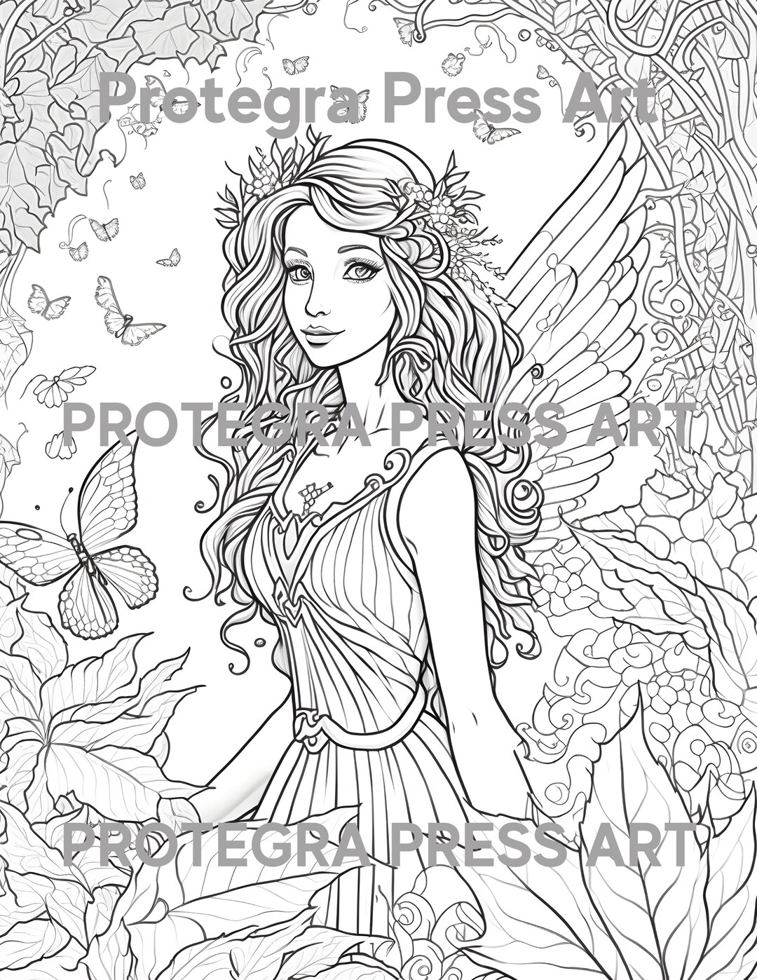 Magical Fairyland Coloring Book, Fantasy Coloring Pages, Coloring Book ...