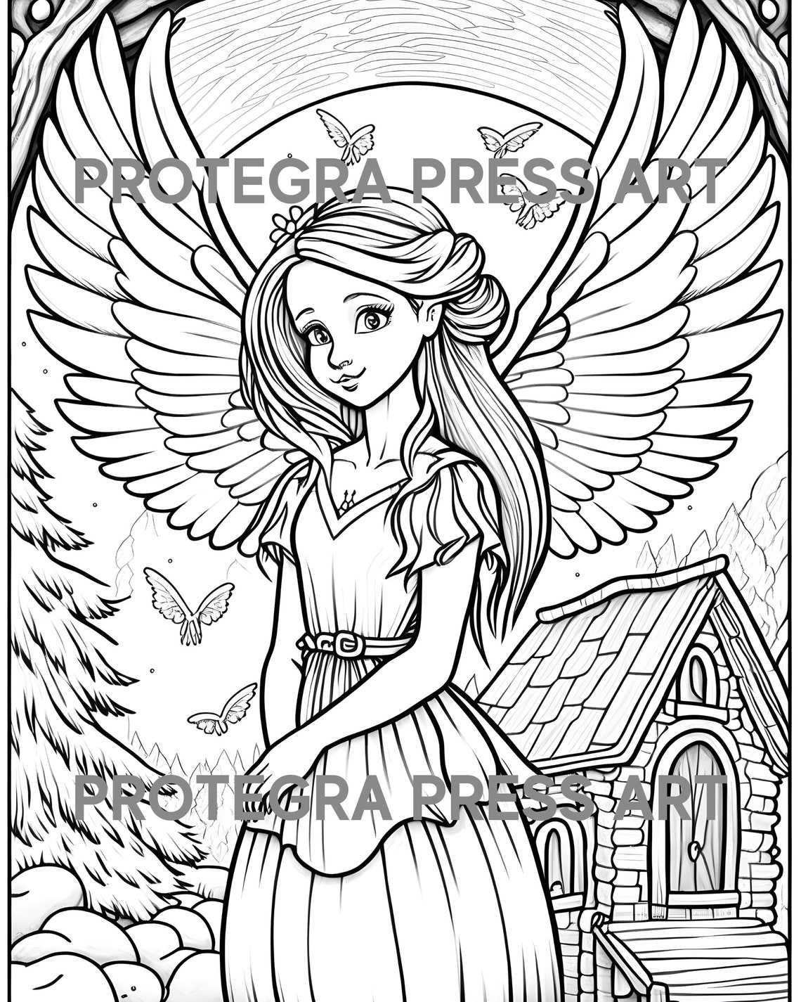 Magical Fairyland Coloring Book, Fantasy Coloring Pages, Coloring Book ...