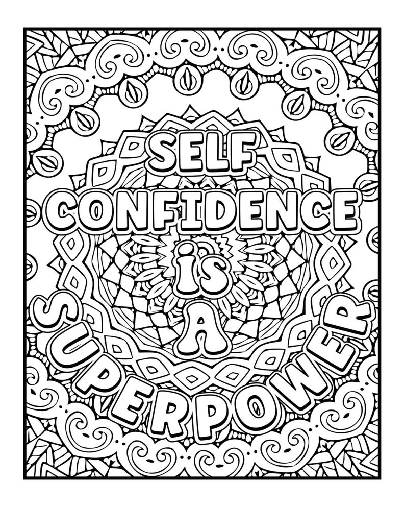 Motivational Quotes Coloring Book for Adults and Teens, Mandala ...
