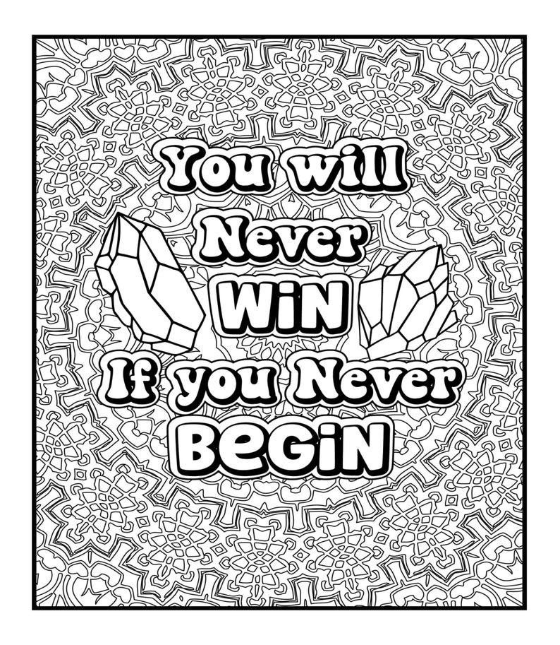 Motivational Quotes Coloring Book for Adults and Teens, Mandala ...