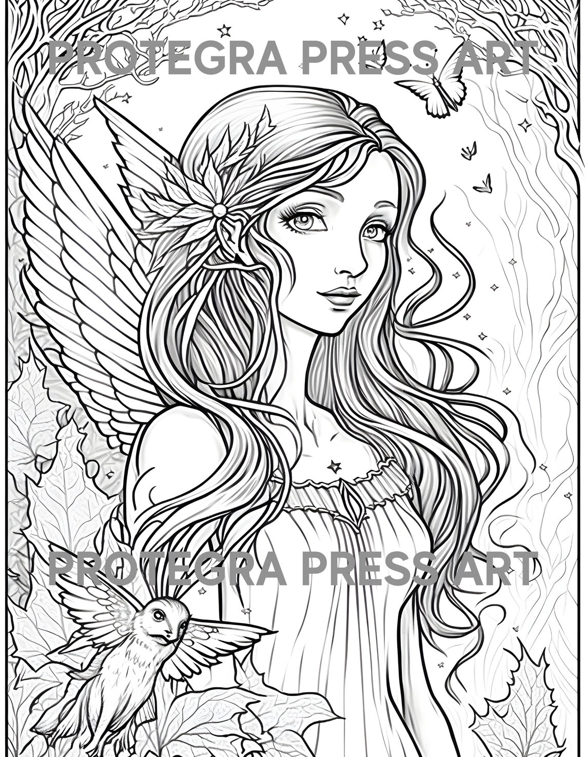 Magical Fairyland Coloring Book, Fantasy Coloring Pages, Coloring Book ...