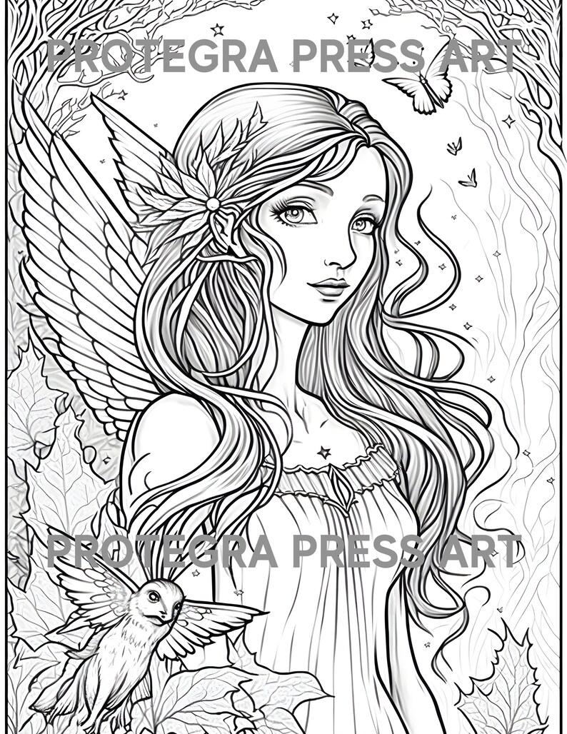 Magical Fairyland Coloring Book, Fantasy Coloring Pages, Coloring Book ...