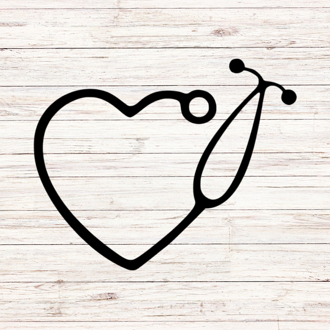 Stethoscope Heart Svg Nurse Svg Doctor Svg Chest Scope Svg Medical ...