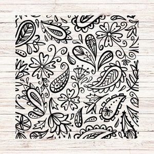 Paisley Svg/png 5 Pack Western Pattern Bandana Print Digital Files ...