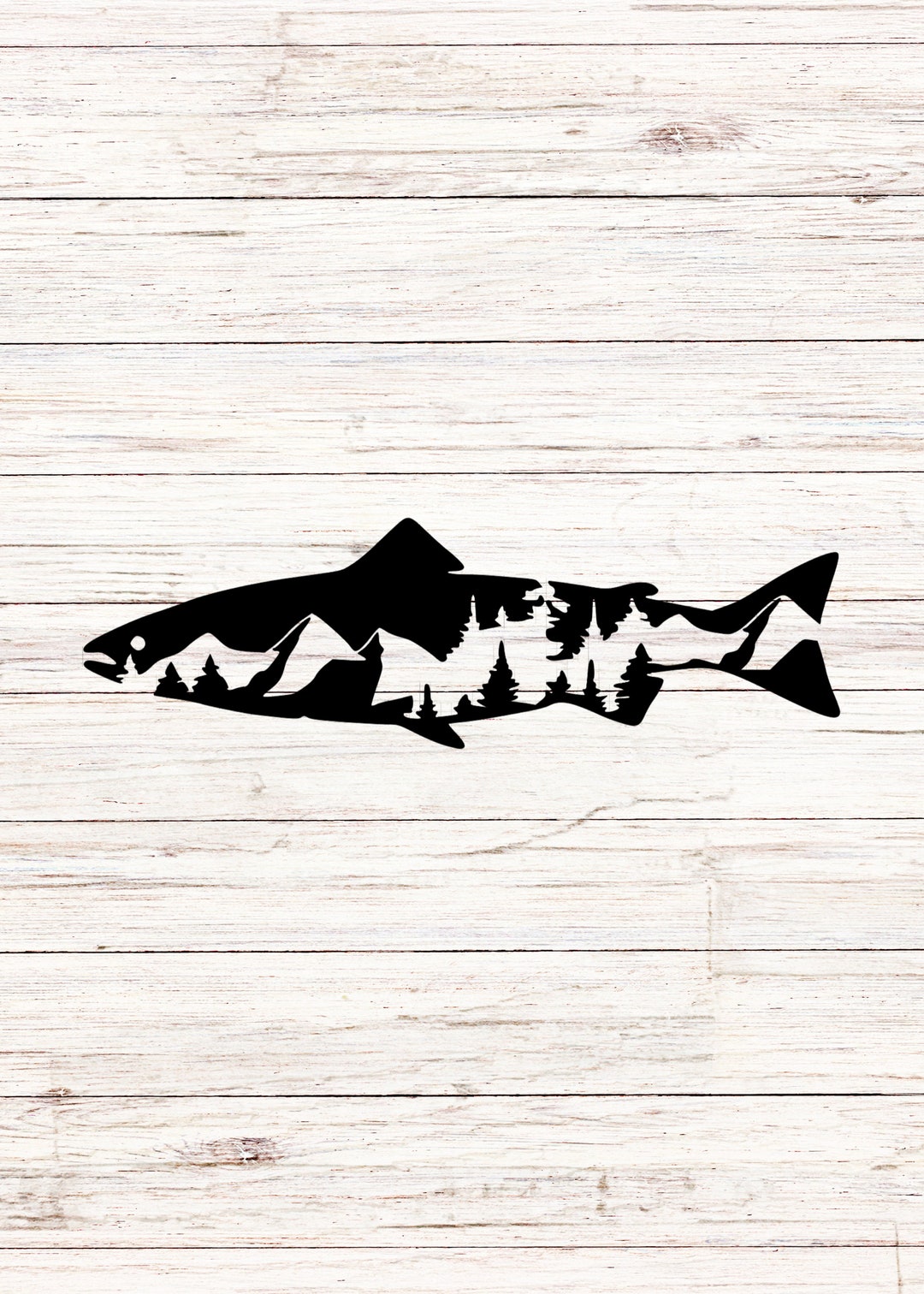 Fishing Svg Trout Svg Mountains Svg Fish Outdoors SVG/PNG Digital Files ...