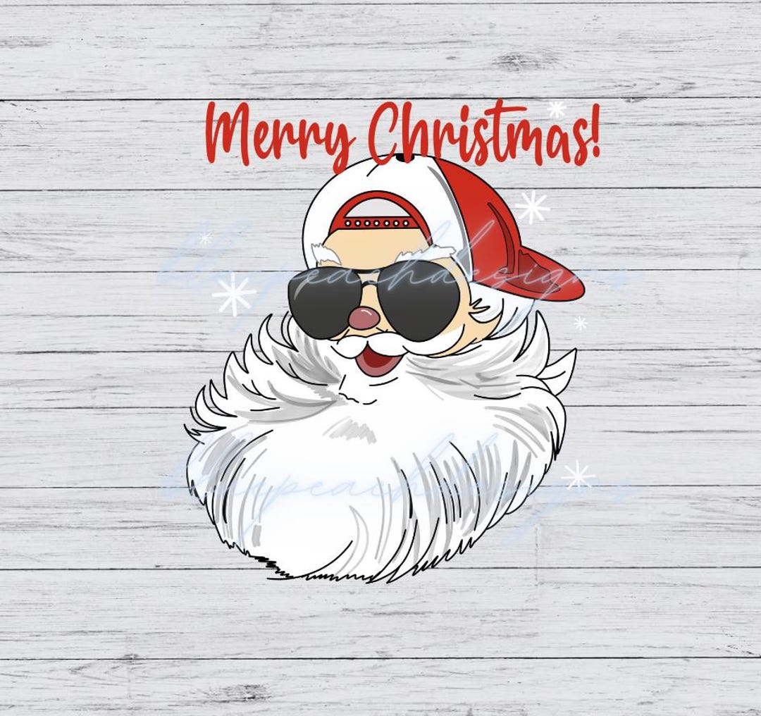 Hipster Santa PNG: Backwards Hat, Sunglasses (digital Download) - Etsy