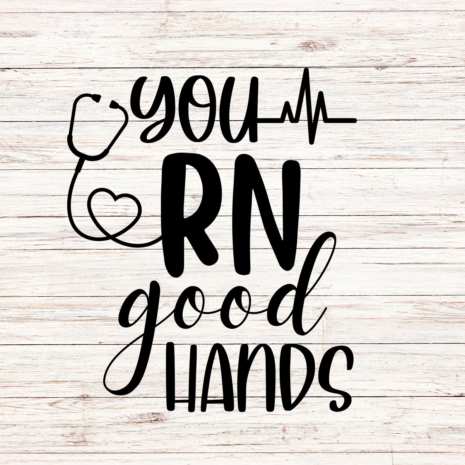 You RN Good Hands SVG: Nurse Appreciation Gift, Clipart (digital ...