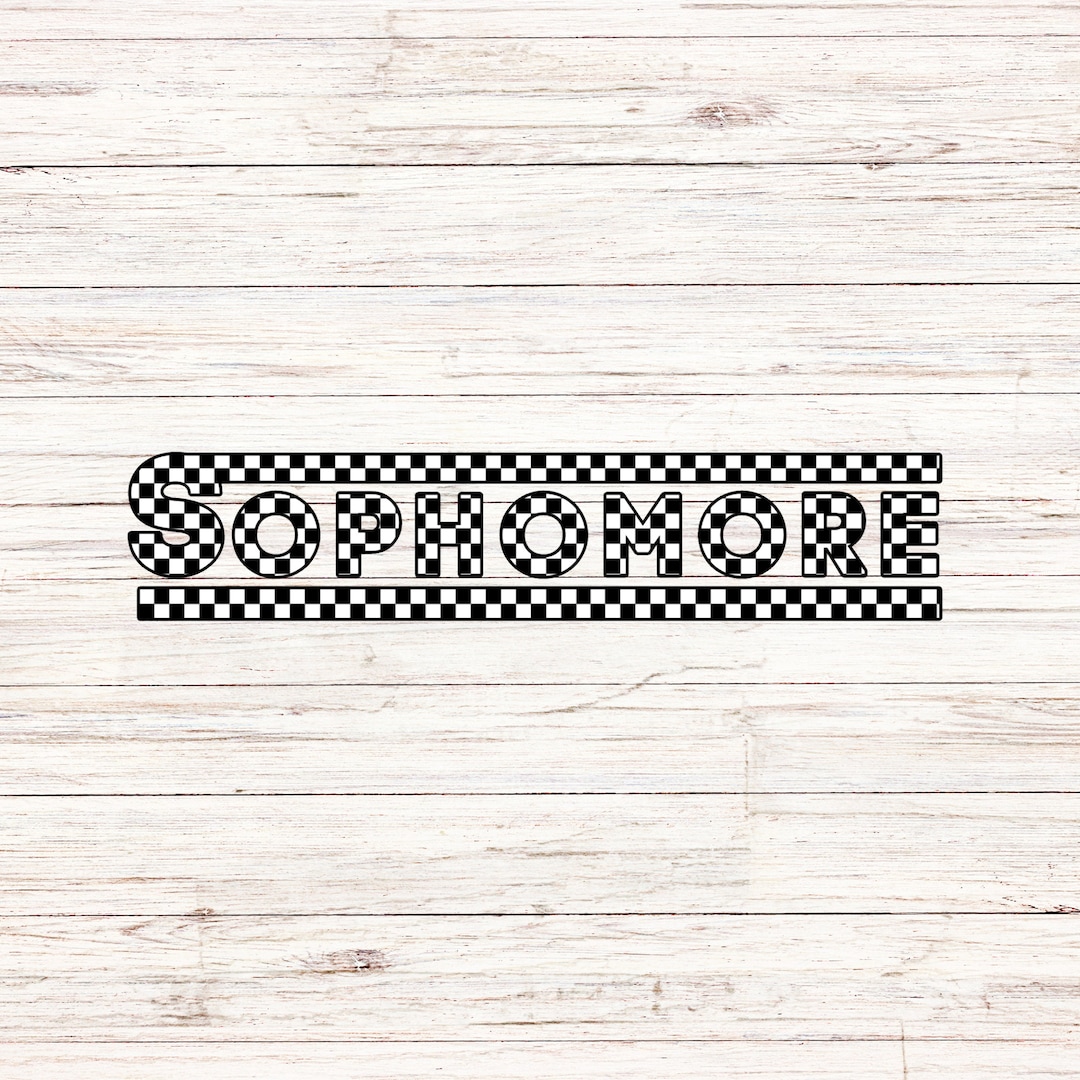 Checkered Sophomore Svg Png, Retro Highschool, Sophomore Tshirt Svg ...