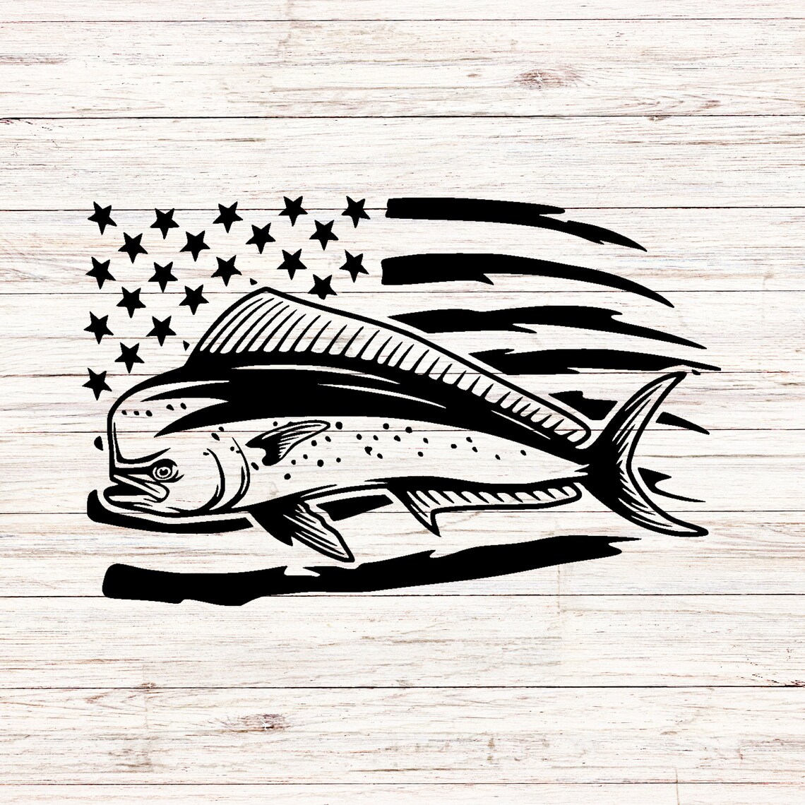 Fish Svg American Flag Svg Mahi Mahi Svg Dolphin Fishing Svg - Etsy