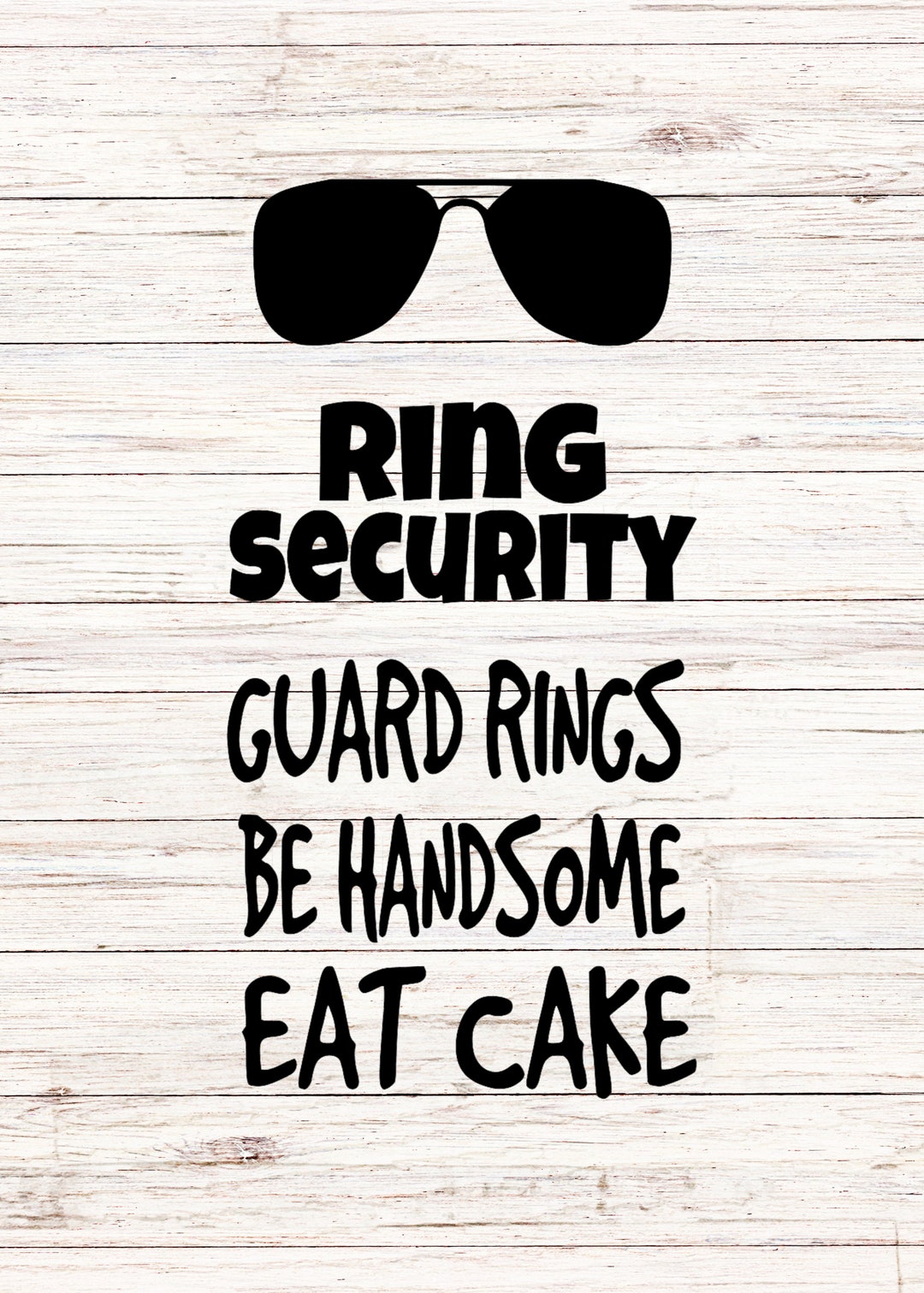 Ring Security Ring Bearer Wedding Sign Template Proposal SVG/PNG ...