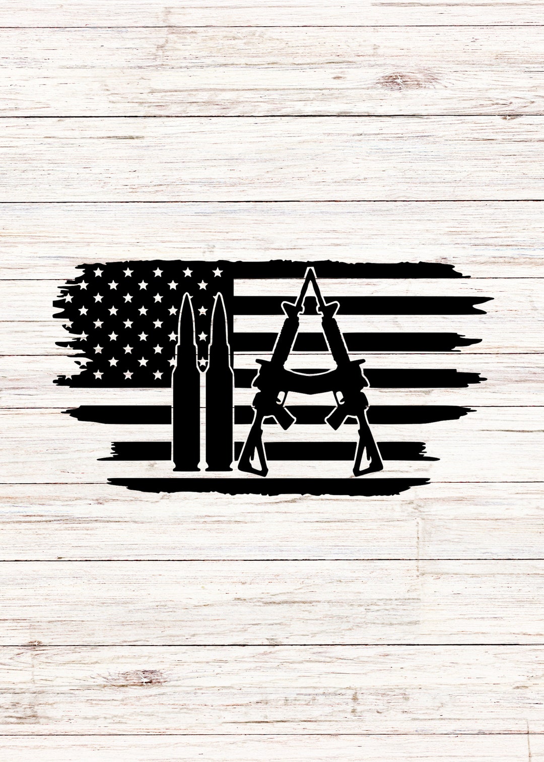 Second Amendment American Flag Guns Bullets AR PNG/SVG Digital Files ...