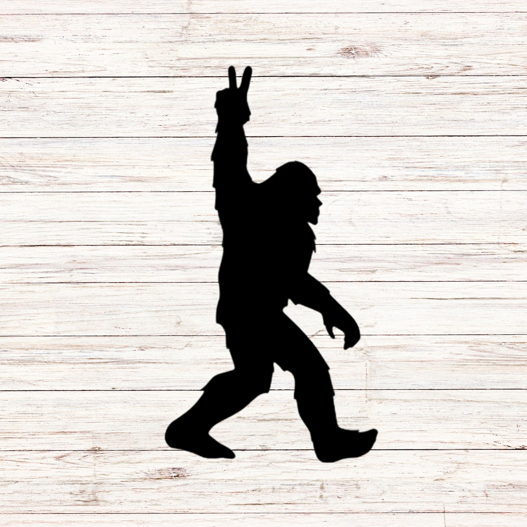 Bigfoot Peace Sign SVG: Sasquatch off Roading Clipart (digital Download ...