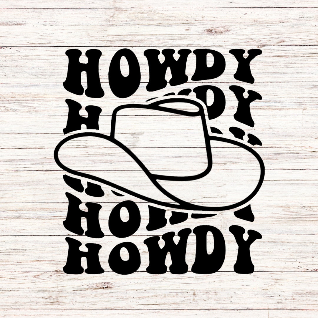 Howdy Cowboy Hat Svg Cowgirl Disco Cowboy Hat Country Western SVG/PNG ...