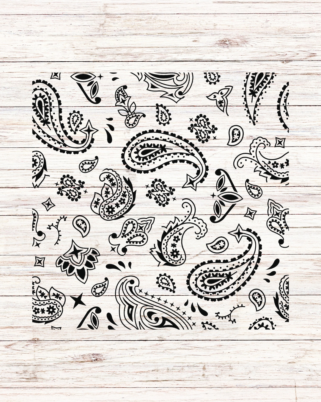 Paisley Bandana Pattern: Western Print SVG/PNG (digital Download) - Etsy