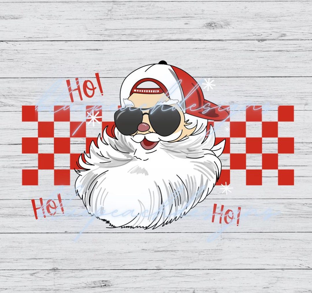 Santa Hat Backwards Christmas PNG Baseball Cap Santa, Hip Santa, Cool ...