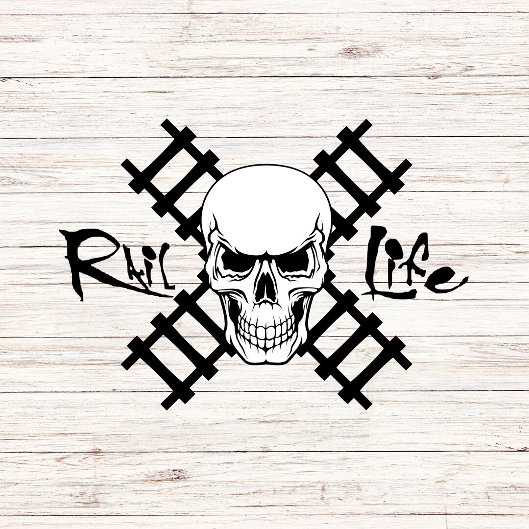 Rail Life Skull Svg Railroad Life Svg Railroad Svg Conductor Svg Track ...