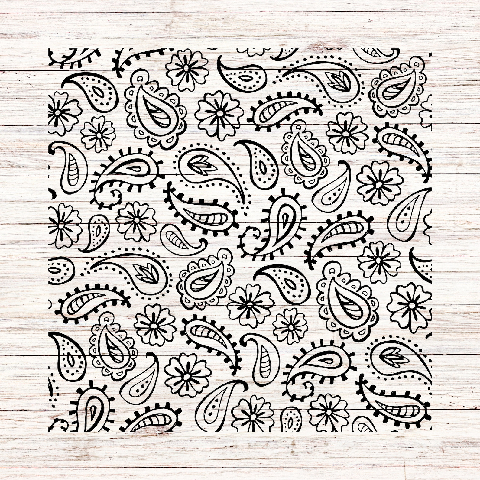 Paisley Svg/png 5 Pack Western Pattern Bandana Print Digital Files ...