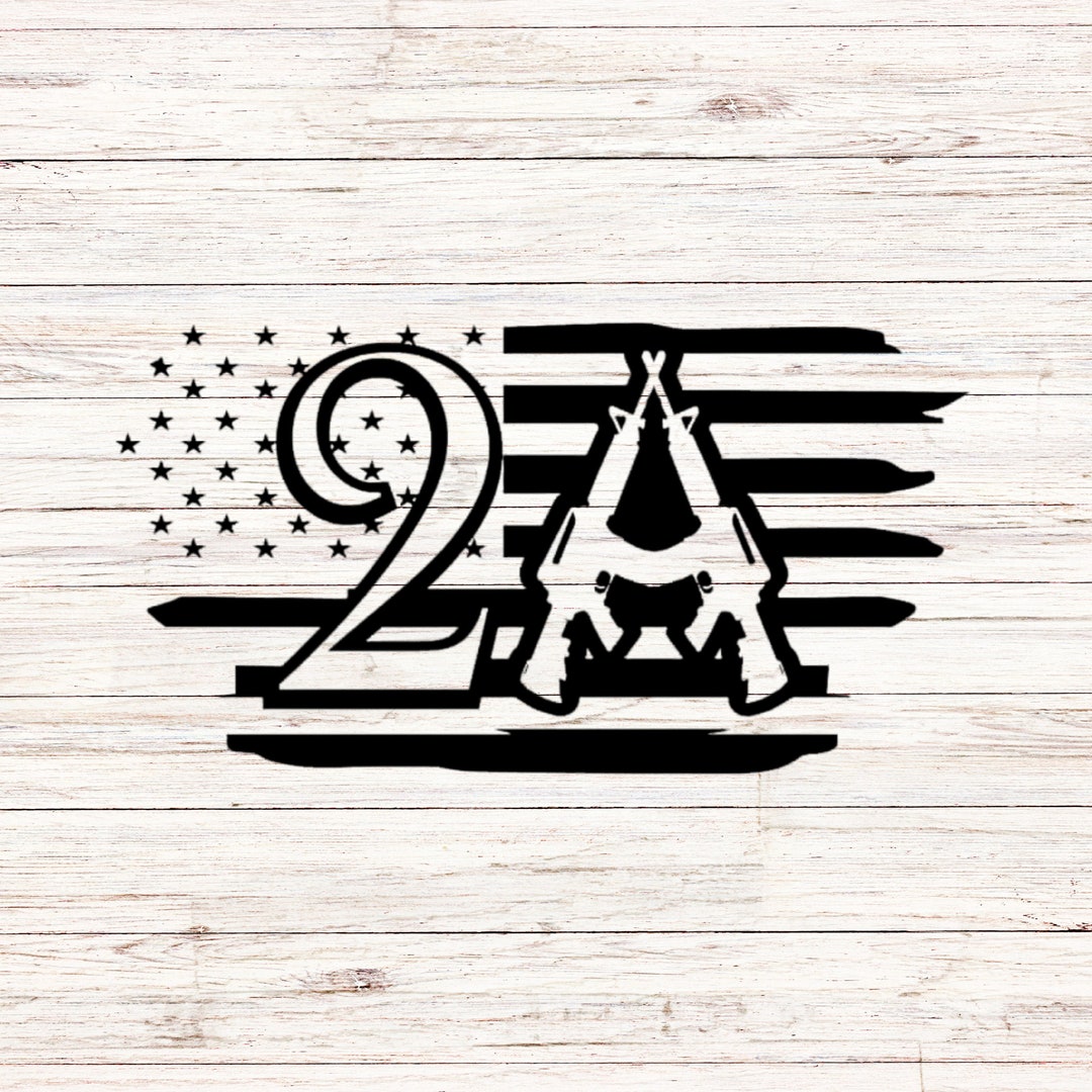 Second Amendment American Flag Guns Bullets AR PNG/SVG Digital Files ...