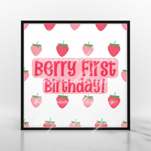 Berry First Birthday Svg/png First Birthday Svg Berry First Svg One ...