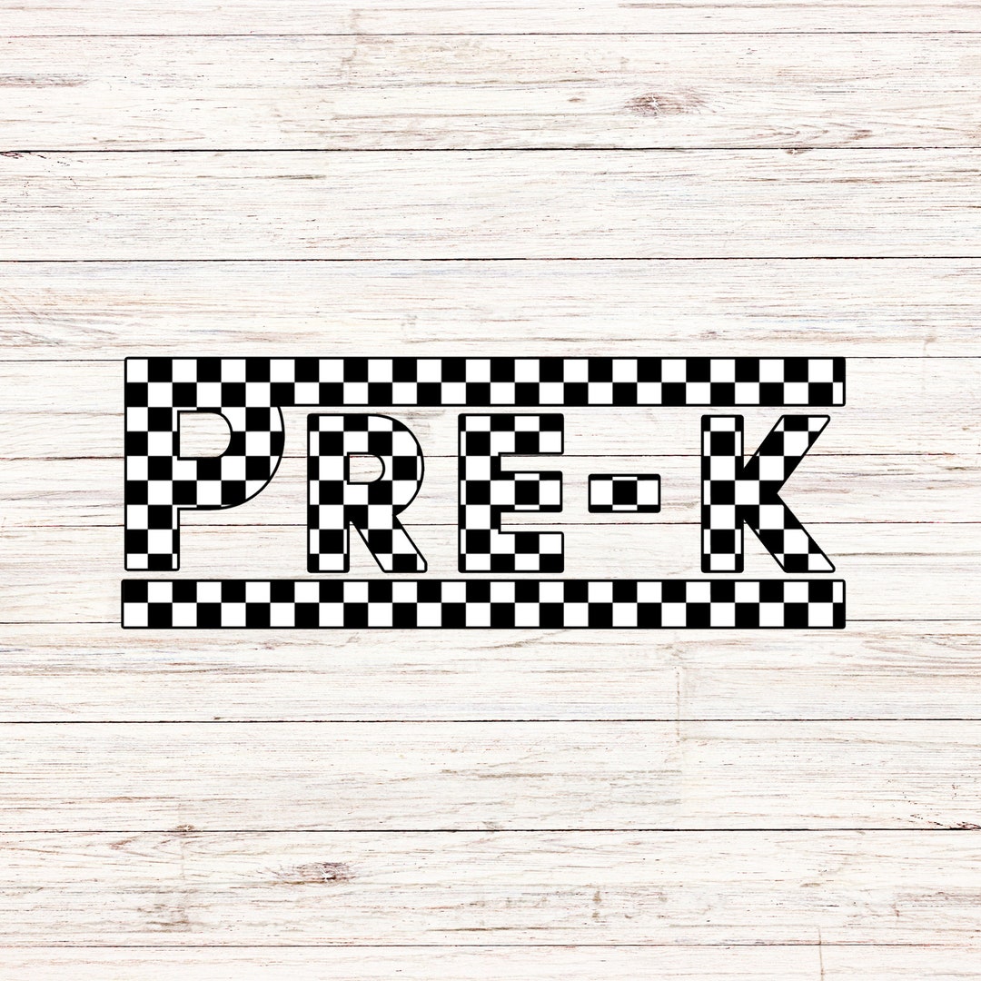 Checkered Pre-k Svg Png, Checkered Retro Pre Kindergarten, Back to ...
