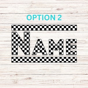Custom Checkered Name Png White and Black Checker Png Checkered Retro ...