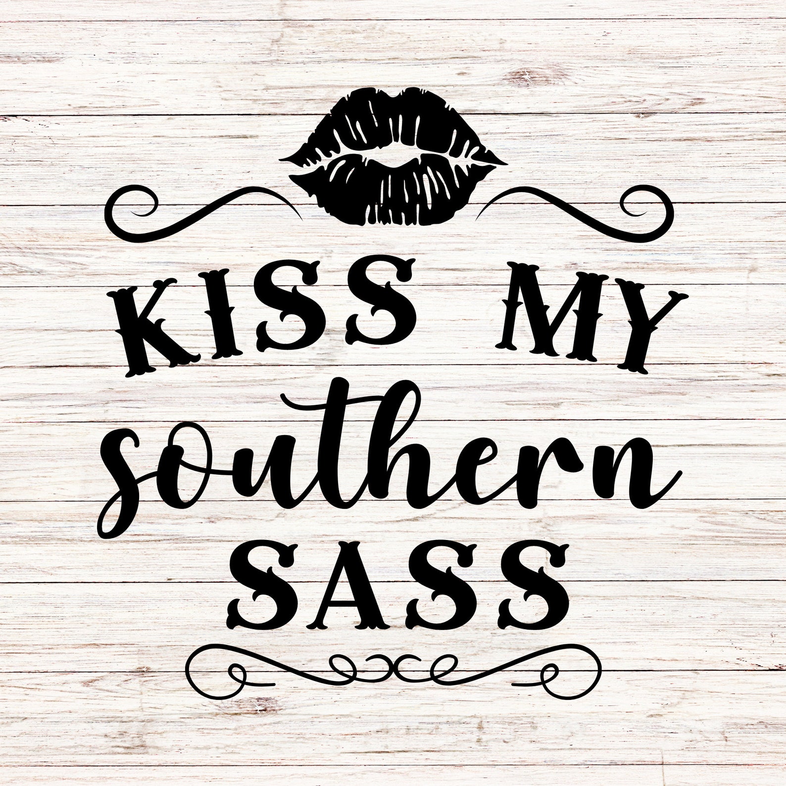Kiss My Southern Sass Svg Country Girl Svg Cowgirl Western Southern SVG ...