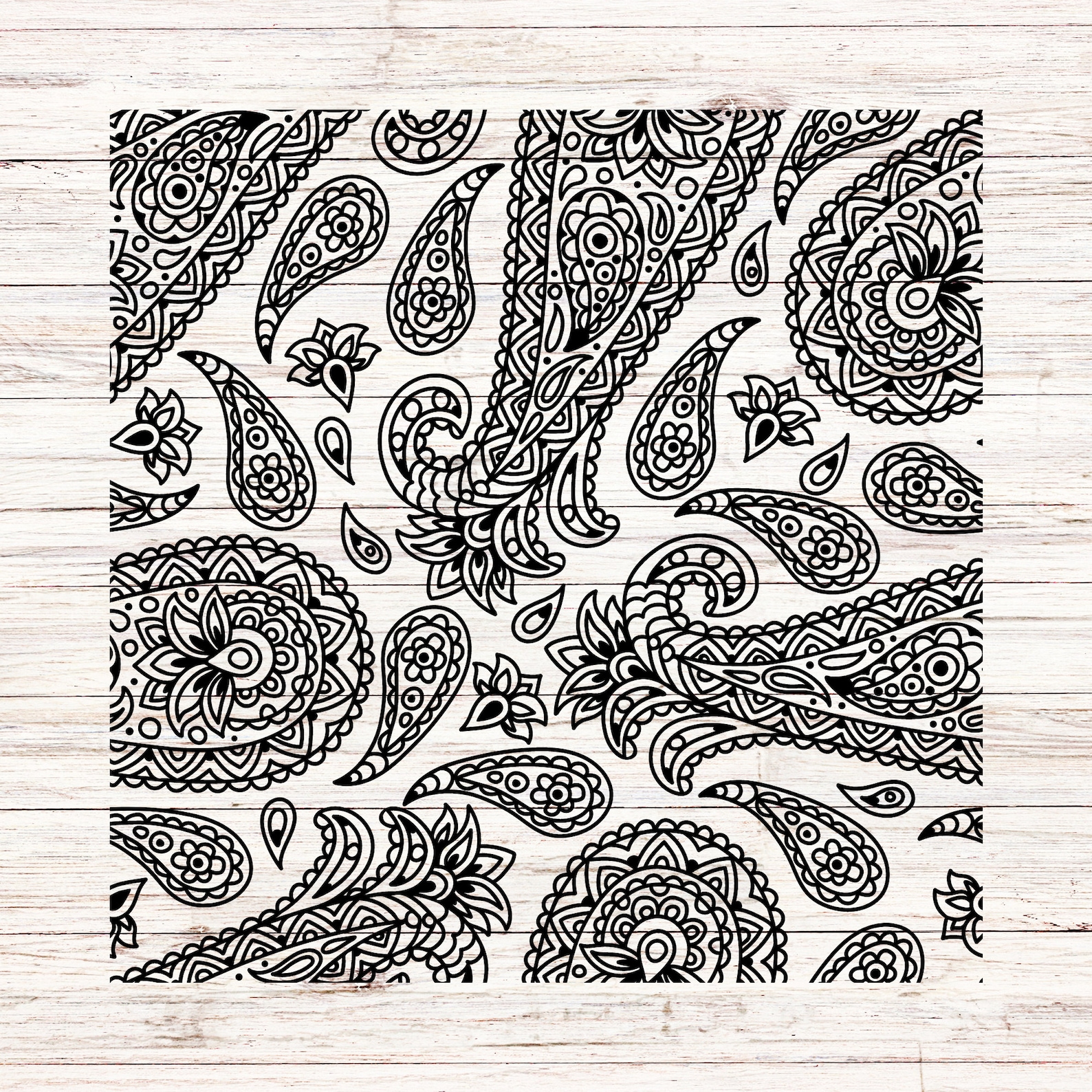 Paisley Svg/png 5 Pack Western Pattern Bandana Print Digital Files ...