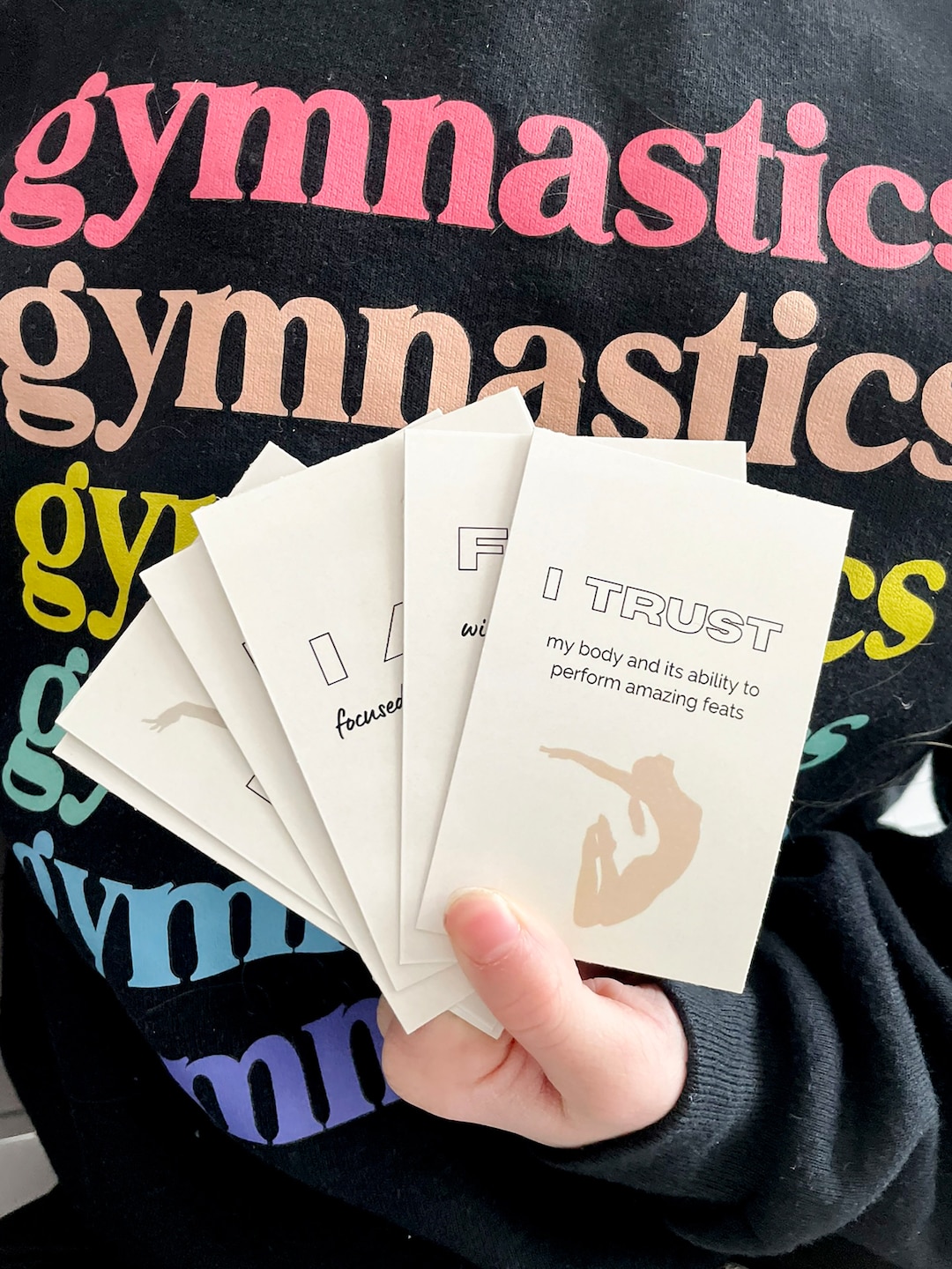 Gymnast Affirmation Cards to Practice Mindfulness, Breathing, and ...