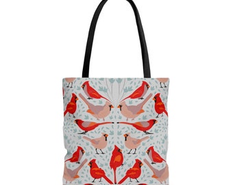 Cardinal Tote Bag Cardinals on a Tote 3 Sizes - Etsy