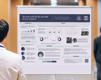 Red Pink Vertical Academic Poster Template A0, Powerpoint Template for ...