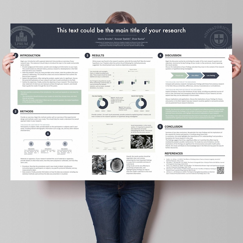 Academic Poster Template Powerpoint - Etsy