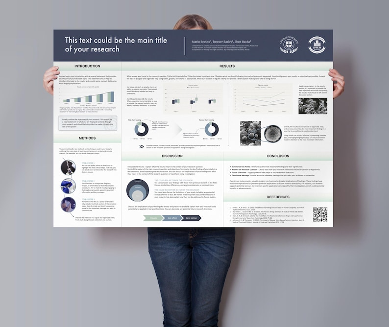 Scientific Poster Powerpoint Template | Landscape A0 Format | Best for ...