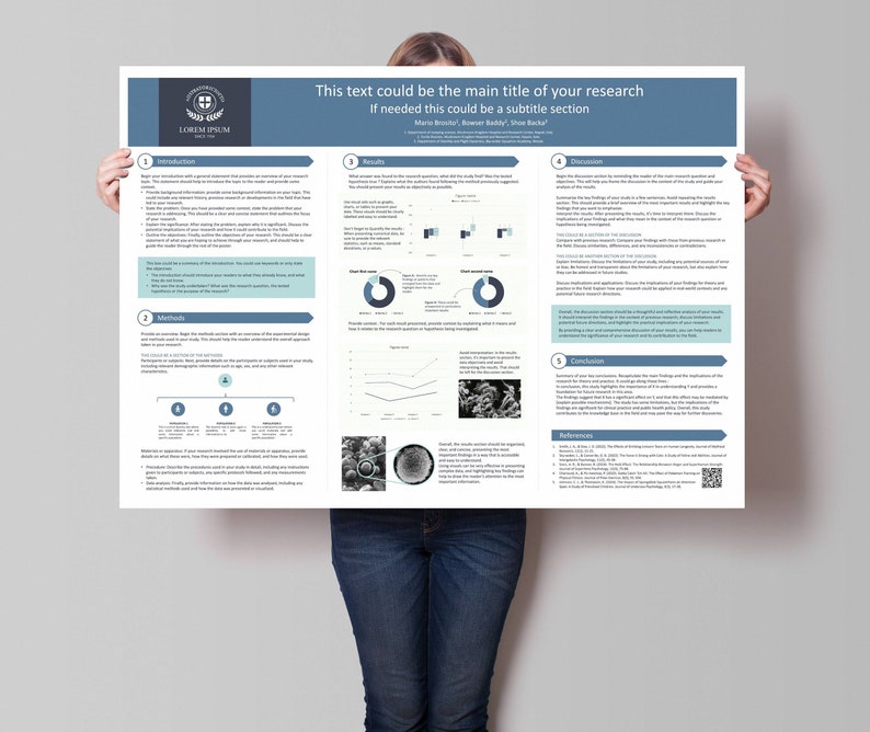 Research Poster Template - Academic Powerpoint Design to Present Your ...