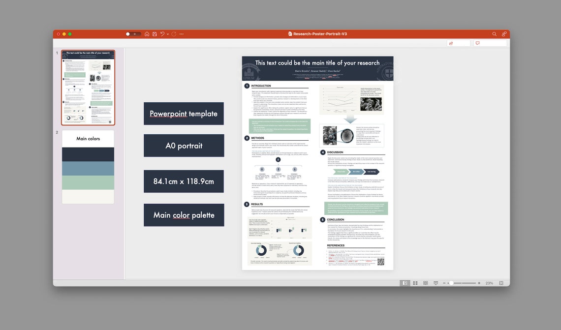 Powerpoint Research Poster Template | Abstract Presentation for ...