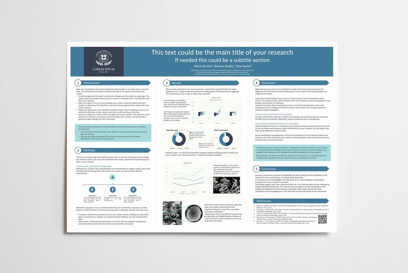 Research Poster Template - Academic Powerpoint Design to Present Your ...