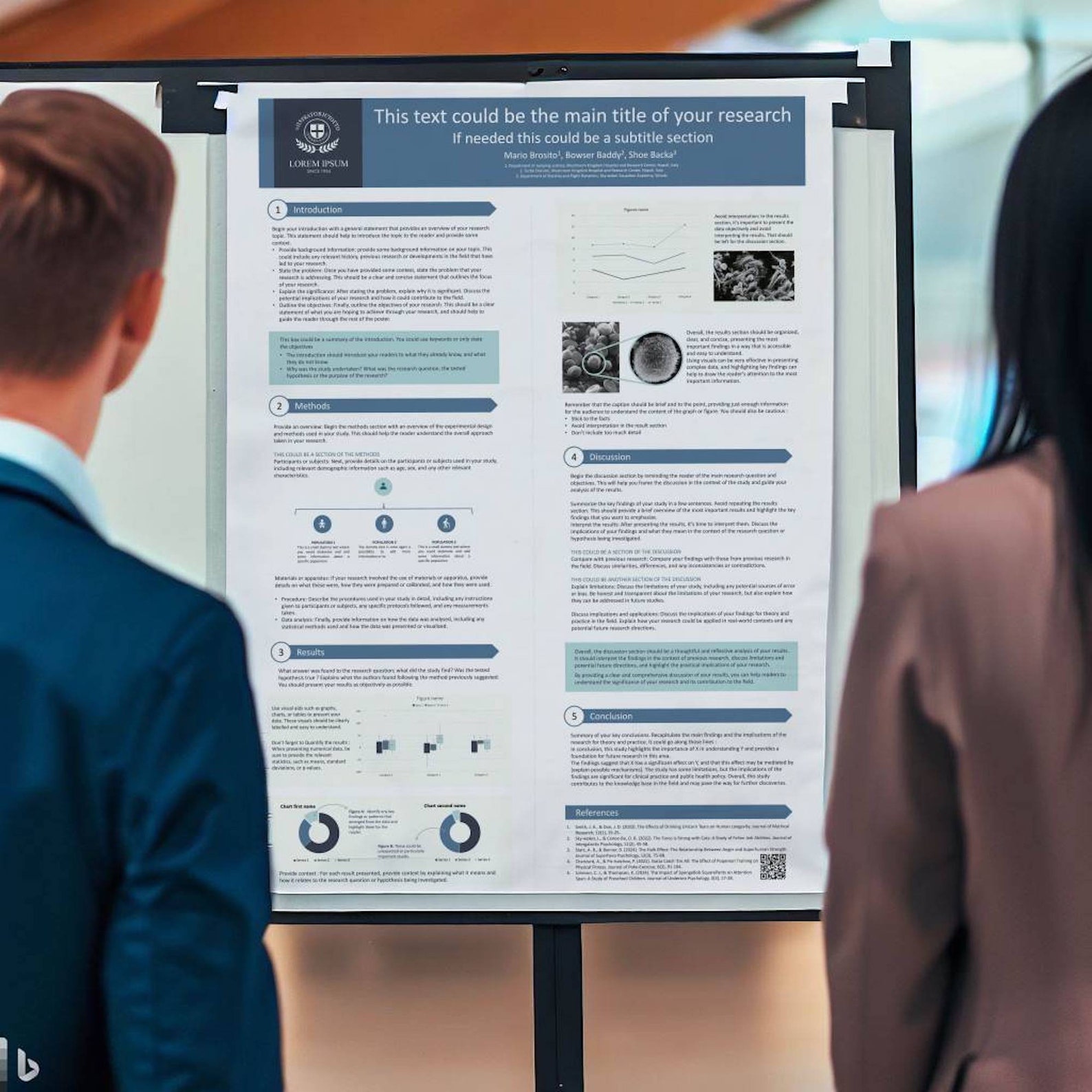 Scientific Poster Template | Powerpoint Layout for Research Conference | A0 Portrait to Present ...