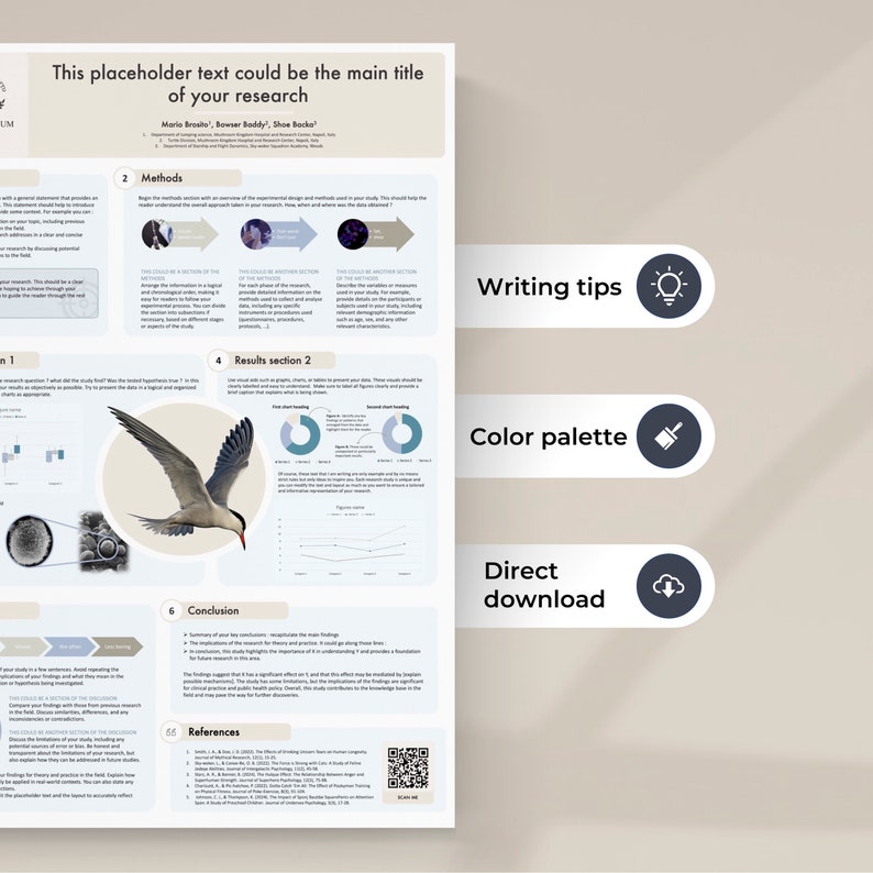 Scientific Poster Template | A0 Portrait Powerpoint for Conference ...