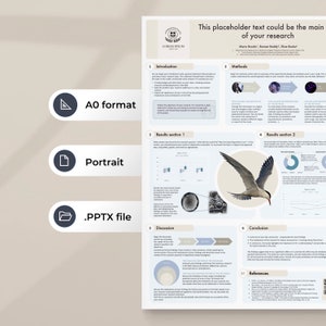Scientific Poster Template | A0 Portrait Powerpoint for Conference ...