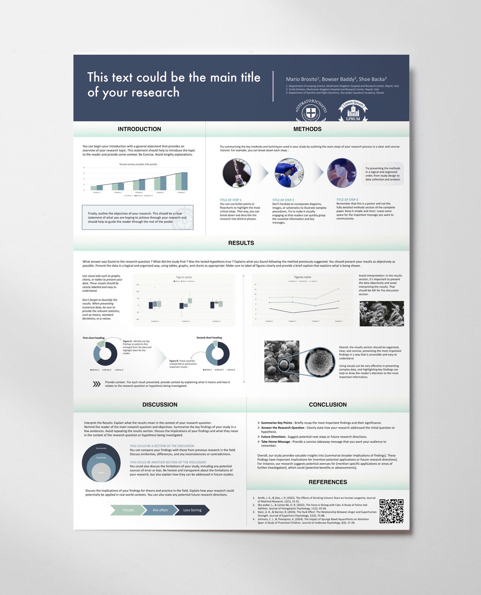 Research Poster Template | powerpoint | A0 Portrait Format | Scientific ...