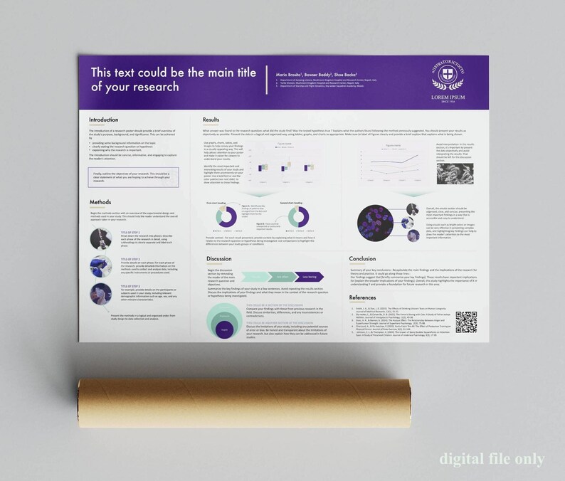 Research Poster Template for Powerpoint A0 Landscape Layout to Present ...