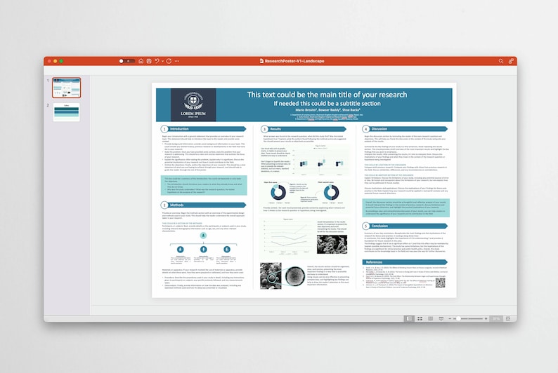 Research Poster Template - Academic Powerpoint Design to Present Your ...