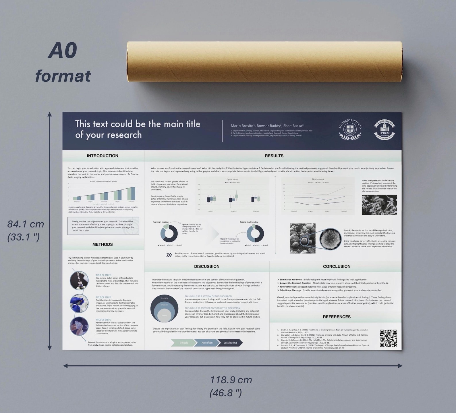 Scientific Poster Powerpoint Template | Landscape A0 Format | Best for ...