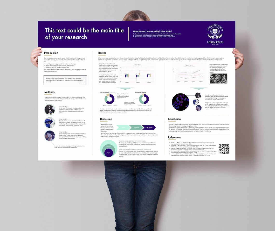 Research Poster Template for Powerpoint A0 Landscape Layout to Present ...