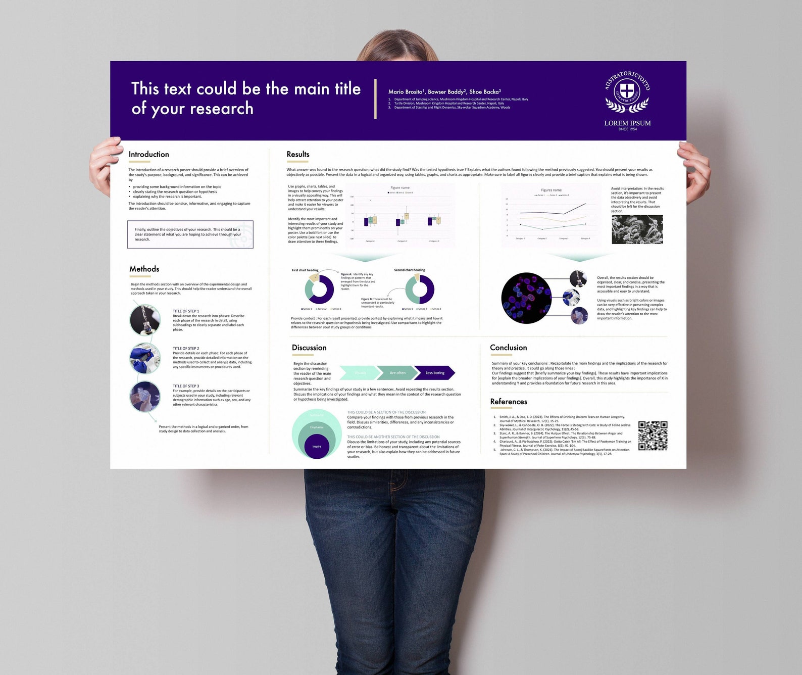 Research Poster Template for Powerpoint A0 Landscape Layout to Present ...